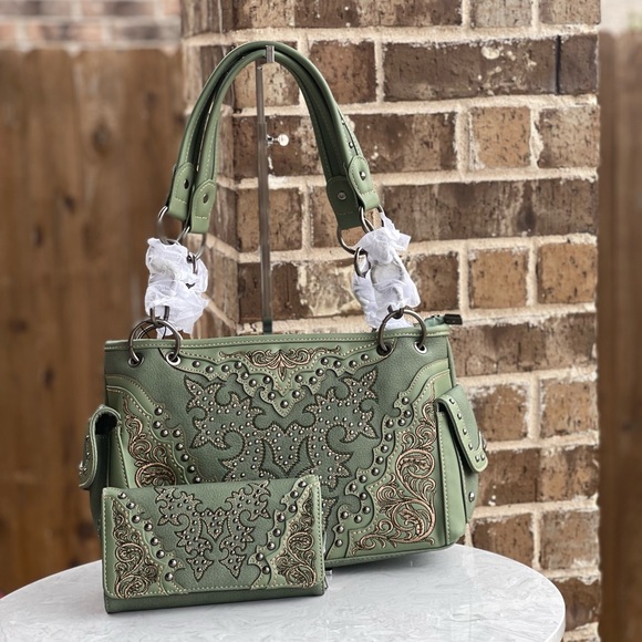 Montana West | Bags | Montana West Boot Scroll Embroidered Collection ...